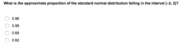 Solved What is the approximate proportion of the standard | Chegg.com