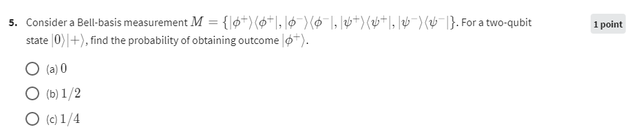 Solved 5. Consider a Bell-basis measurement | Chegg.com