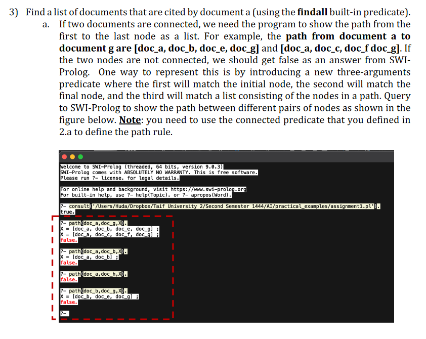 Solved 1) Considering nodes (document names) as constants, | Chegg.com