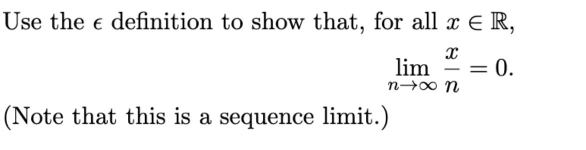 Solved Use the ϵ definition to show that, for all x∈R, | Chegg.com