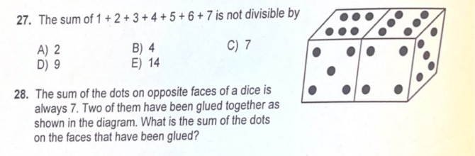 Solved The sum of the dots on opposite faces of a dice | Chegg.com