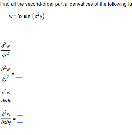 Solved Find all the second-order partial derivatives of the | Chegg.com