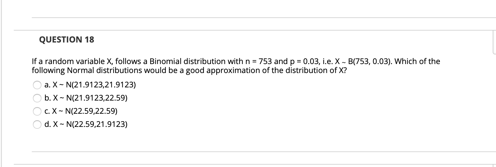 Solved Question 18 If A Random Variable X Follows A