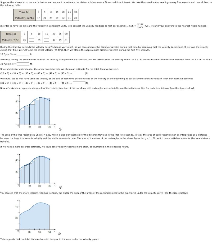 Solved In order to have the time and the velocity in | Chegg.com