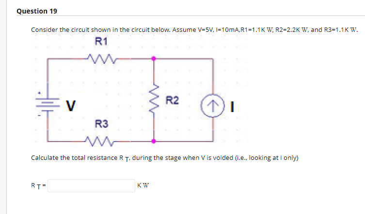 Solved Question 19 Consider the circuit shown in the circuit | Chegg.com