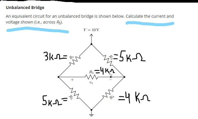 Solved Unbalanced Bridge An equivalent circuit for an | Chegg.com