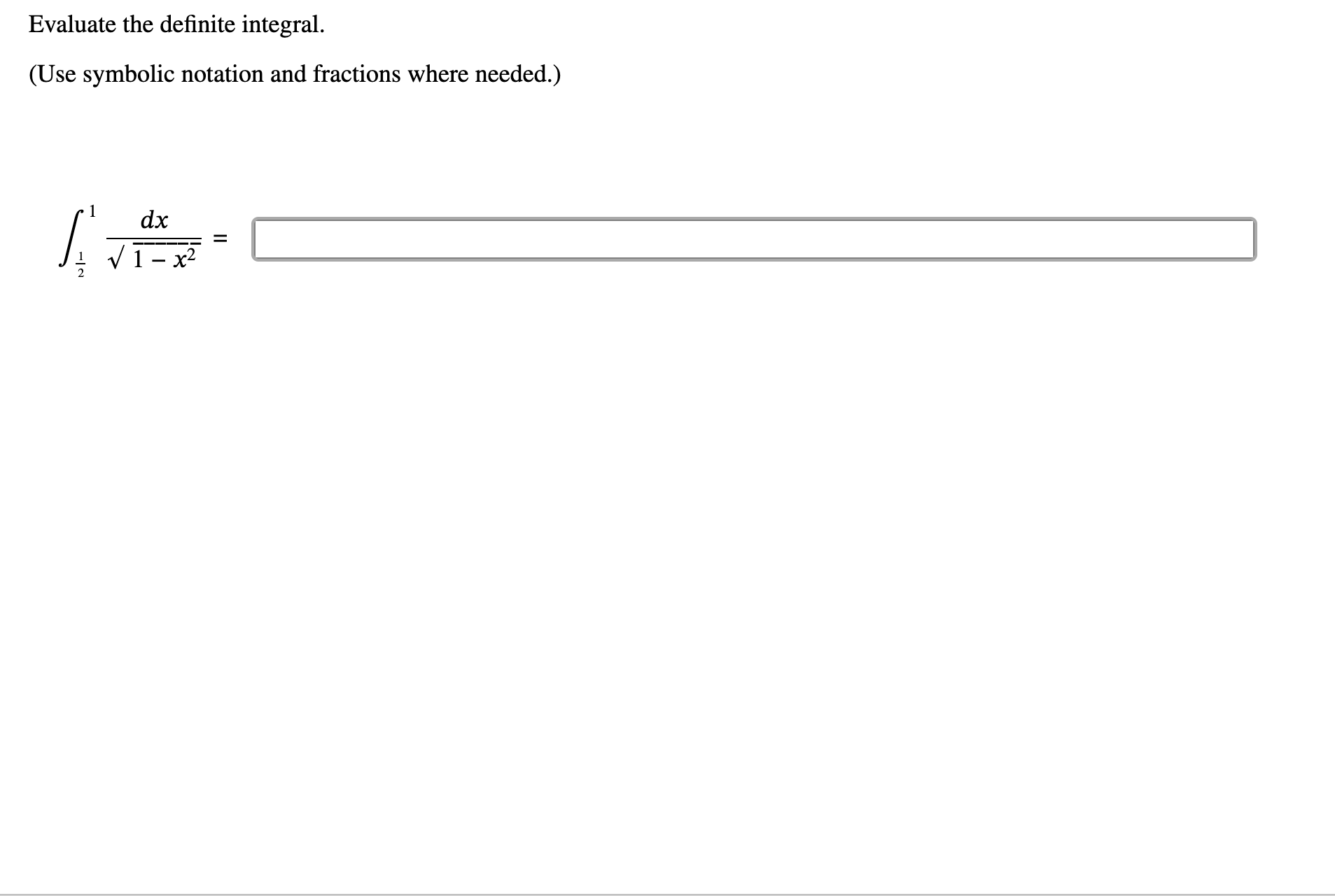 Solved Evaluate the definite integral. (Use symbolic | Chegg.com