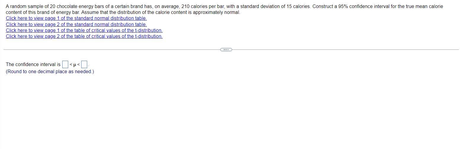 Solved content of this brand of energy bar. Assume that the | Chegg.com