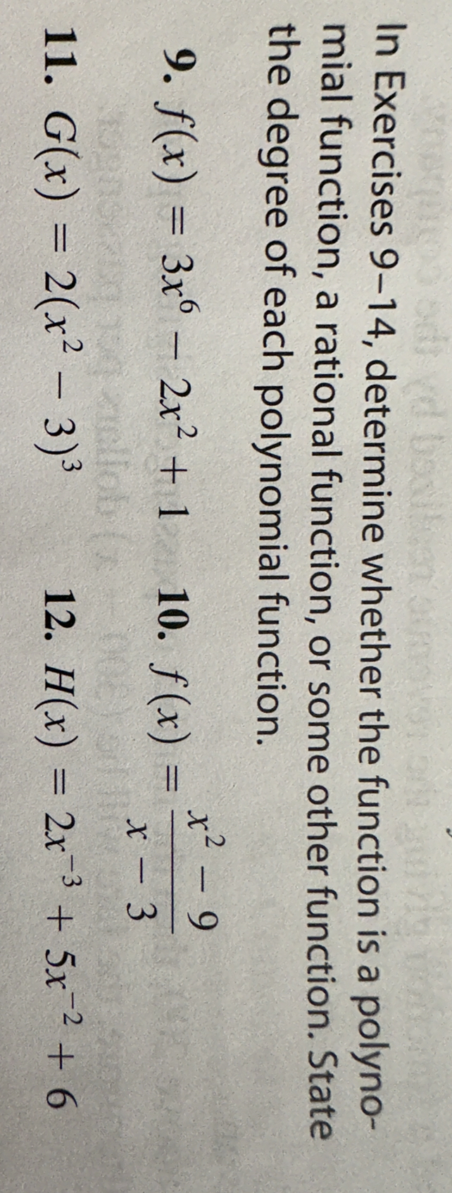 Solved In Exercises 9-14, determine whether the function is | Chegg.com