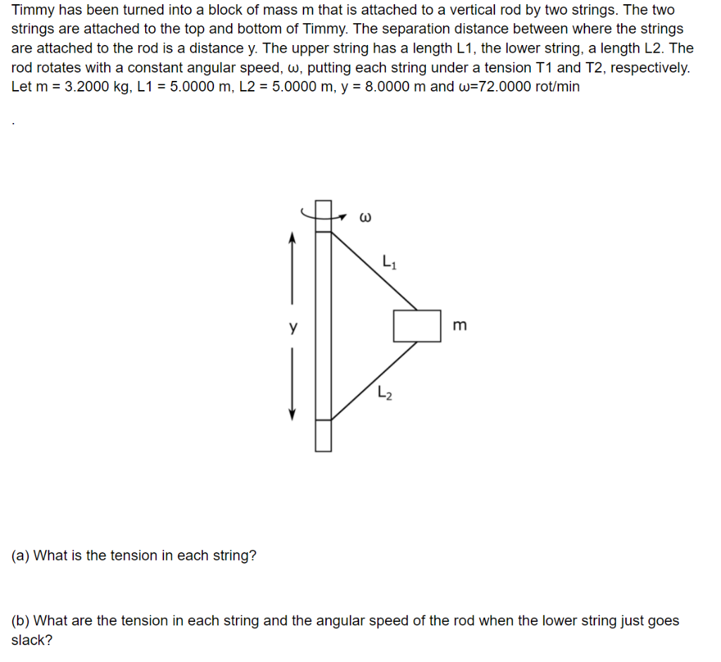 Solved Timmy has been turned into a block of mass m that is | Chegg.com