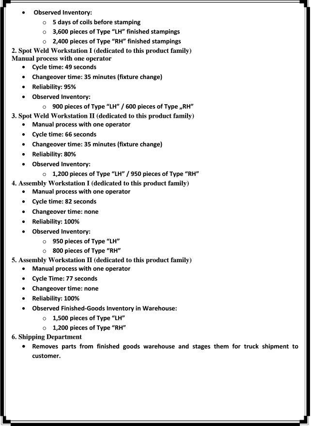 ACME STAMPING DATA SET Acme Stamping Company produces | Chegg.com