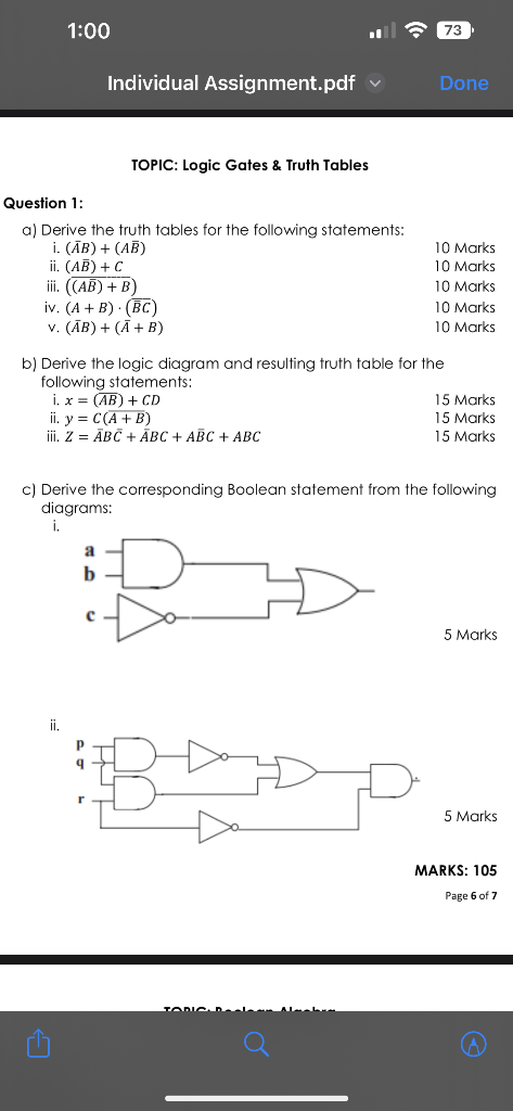 Solved a) Derive the truth tables for the following | Chegg.com