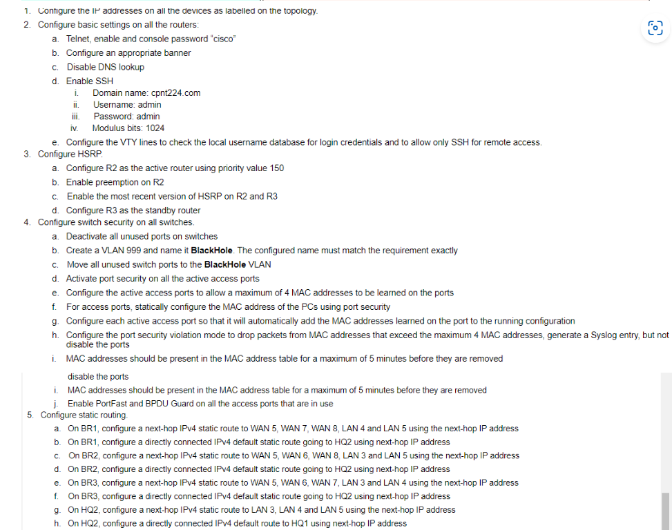 Solved 2. Configure basic settings on all the routers: a. | Chegg.com