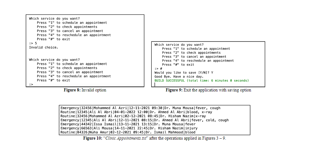 Solved Java Question: Read the initial appointments records | Chegg.com