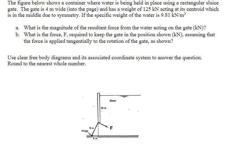 Solved The figure below shows a container where water is | Chegg.com