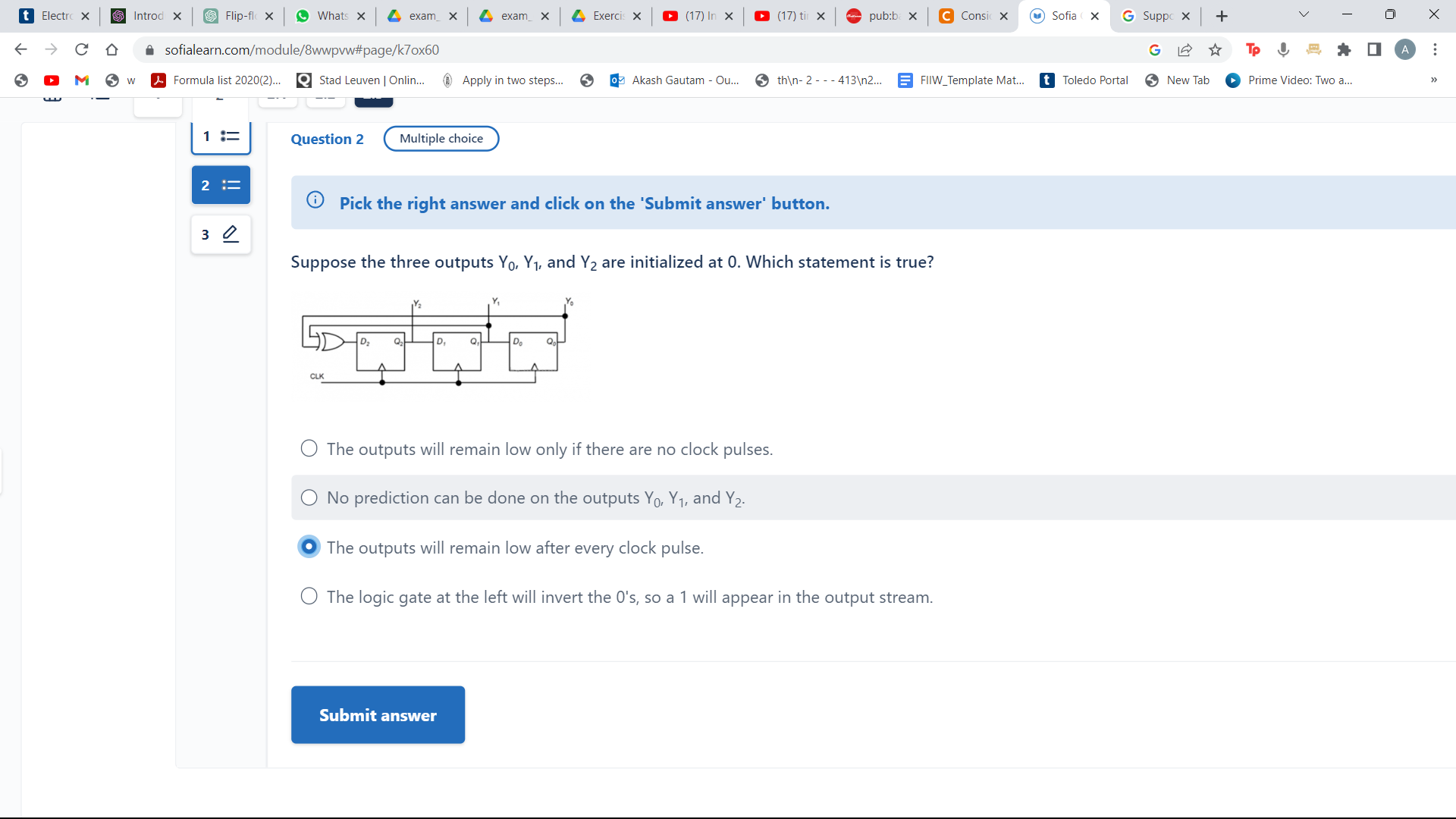 Solved (i) Pick the right answer and click on the 'Submit | Chegg.com