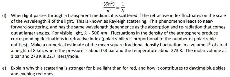Use the formula for fluctuations in a parameter on | Chegg.com