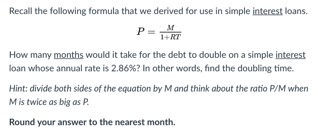 Solved Recall the following formula that we derived for use | Chegg.com