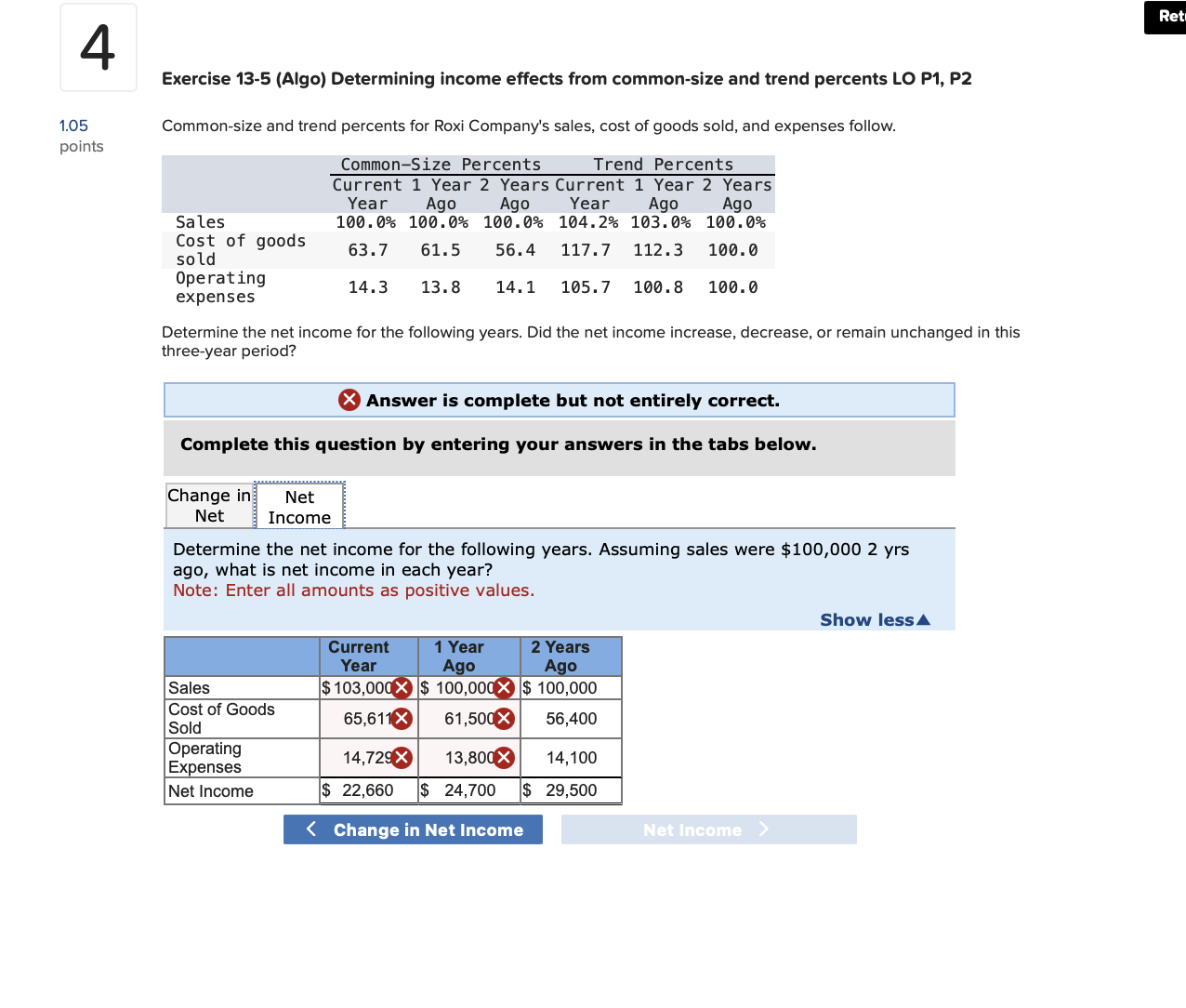 Solved Determine the net income for the following years. | Chegg.com