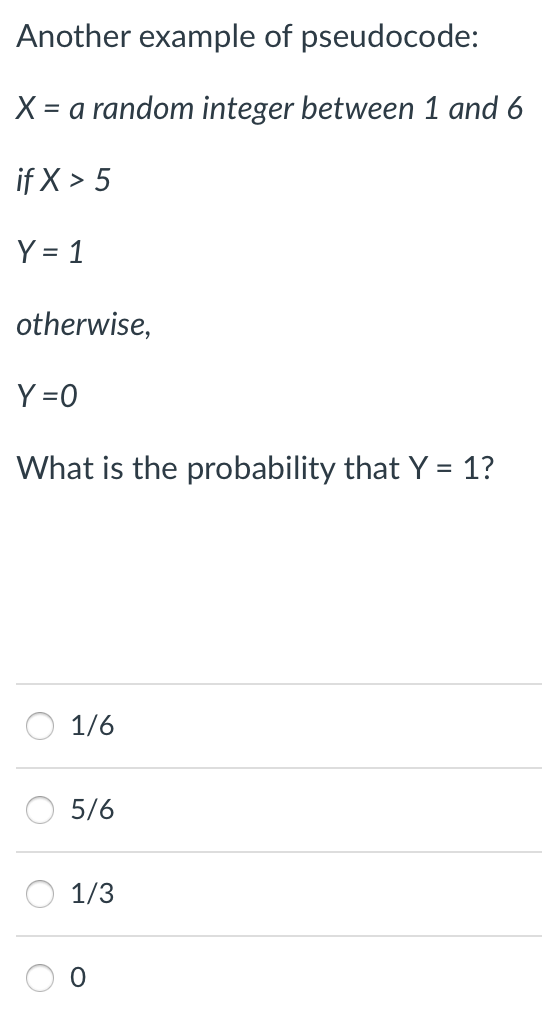 Solved Another Example Of Pseudocode X A Random Integer