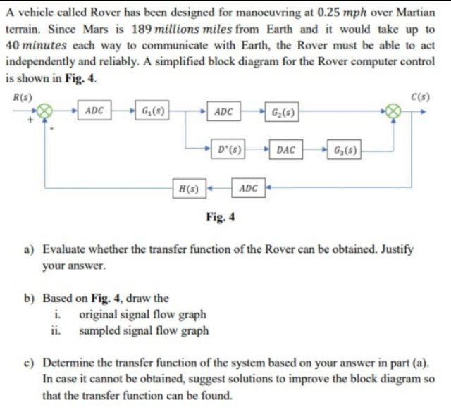 Solved A vehicle called Rover has been designed for | Chegg.com