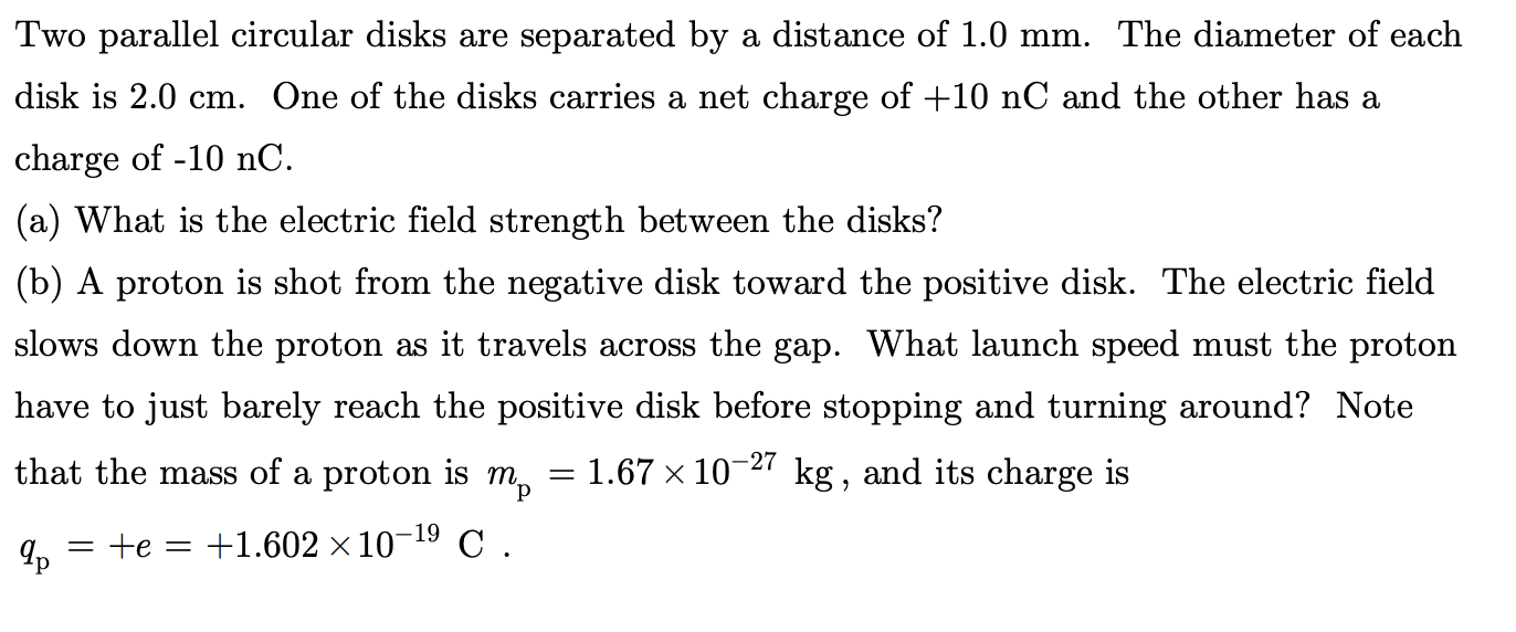 Solved Two parallel circular disks are separated by a | Chegg.com