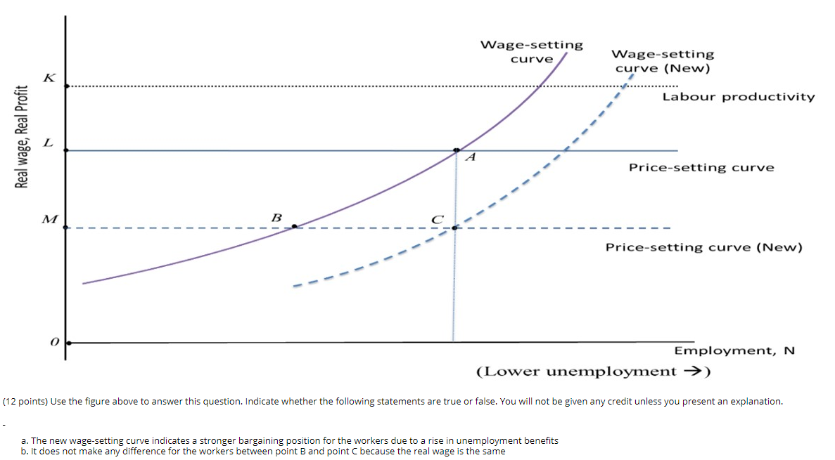 Solved Wage-setting curve Wage-setting curve (New) Labour | Chegg.com