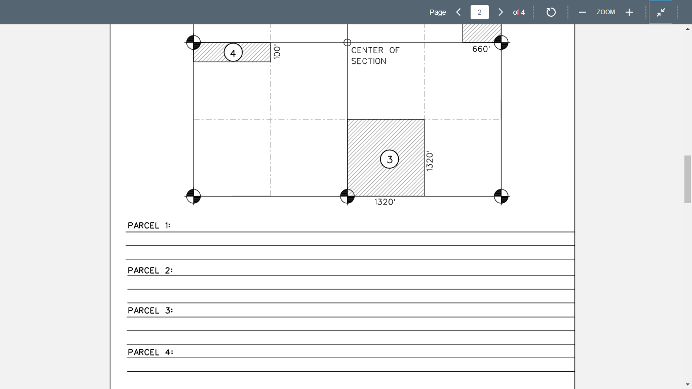 - DESCRIBE THE PARCELS AND INDICATE THE ACREAGE. - | Chegg.com