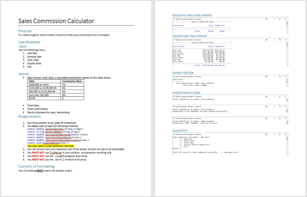 Solved C# DO NOT assume valid input (Validate all | Chegg.com