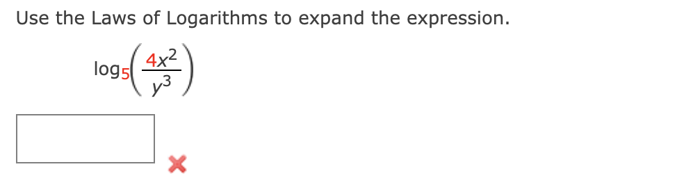 Solved Use the Laws of Logarithms to expand the | Chegg.com