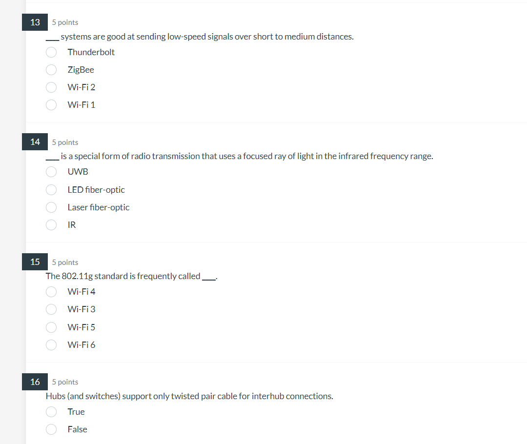 Solved 2.10 Quiz: Network Hardware \& Models At this point, | Chegg.com