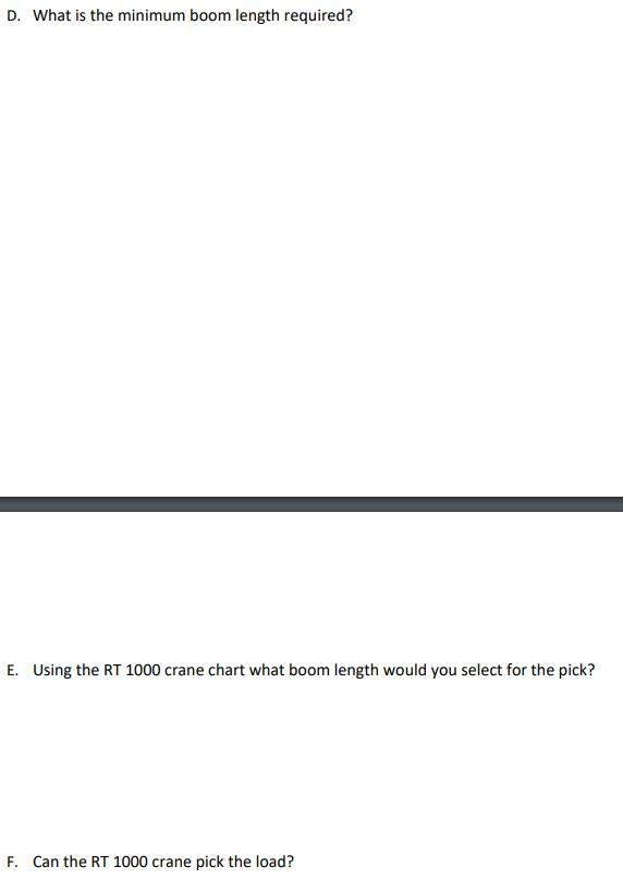 D. What is the minimum boom length required? E. Using | Chegg.com