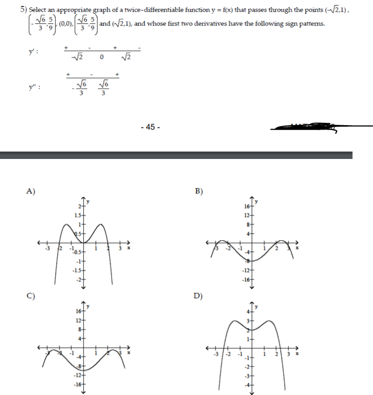 Solved 5) Select an appropriate graph of a | Chegg.com
