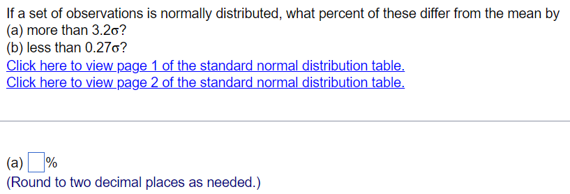 Solved If a set of observations is normally distributed, | Chegg.com