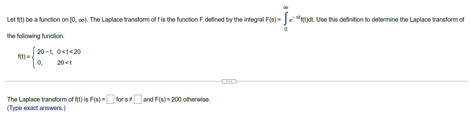 Solved Let f(t) be a function on [0,∞). The Laplace | Chegg.com