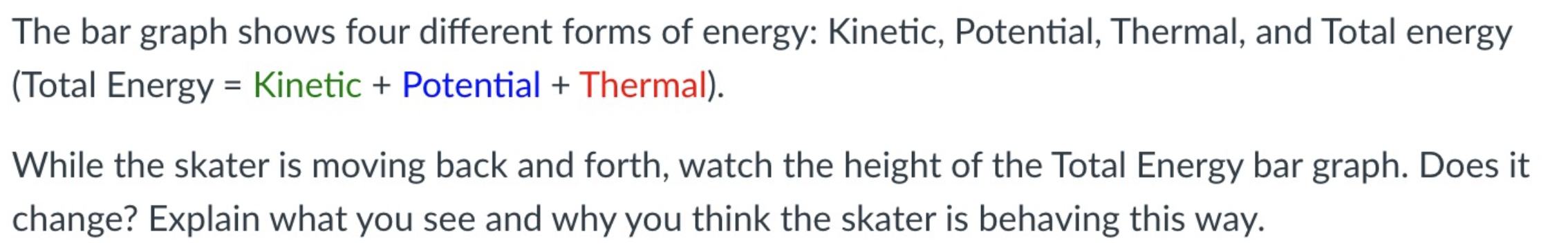 Solved The bar graph shows four different forms of energy: | Chegg.com