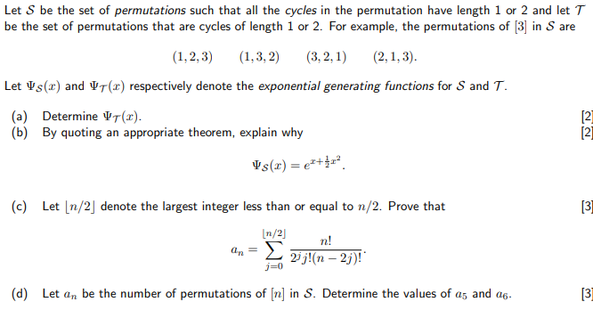 Solved Let S ﻿be the set of permutations such that all the | Chegg.com