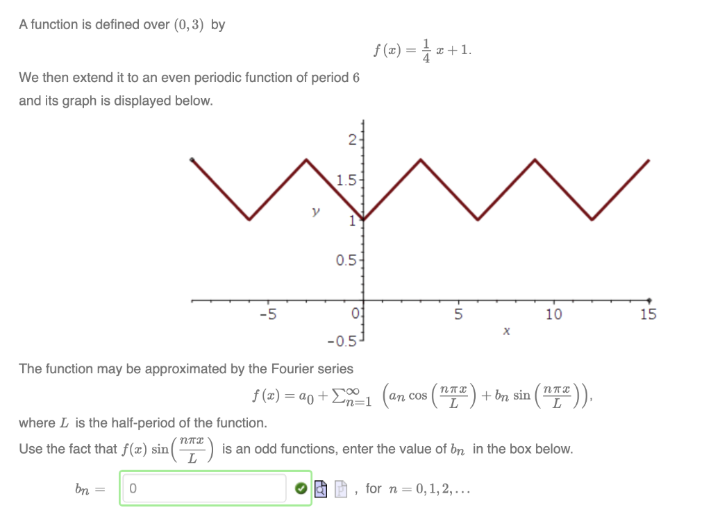 Solved A function is defined over (0,3) by f(x)=41x+1 We | Chegg.com