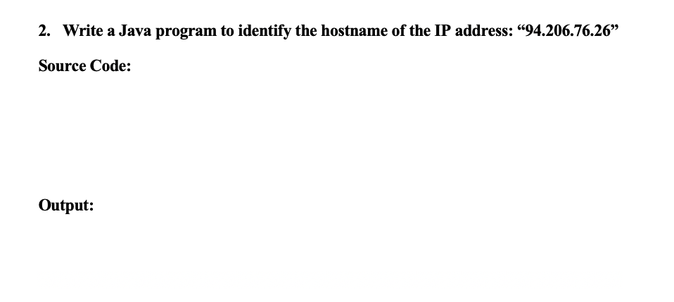 Solved Lab Task: 1. Write a Java program to identify | Chegg.com