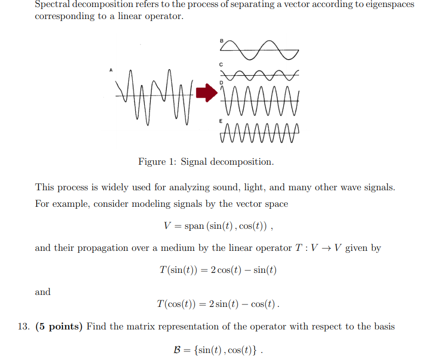 Solved Spectral decomposition refers to the process of | Chegg.com