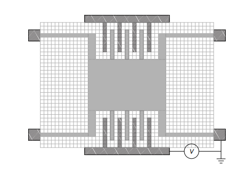 Solved The schematic of an in-plane accelerometer with a | Chegg.com