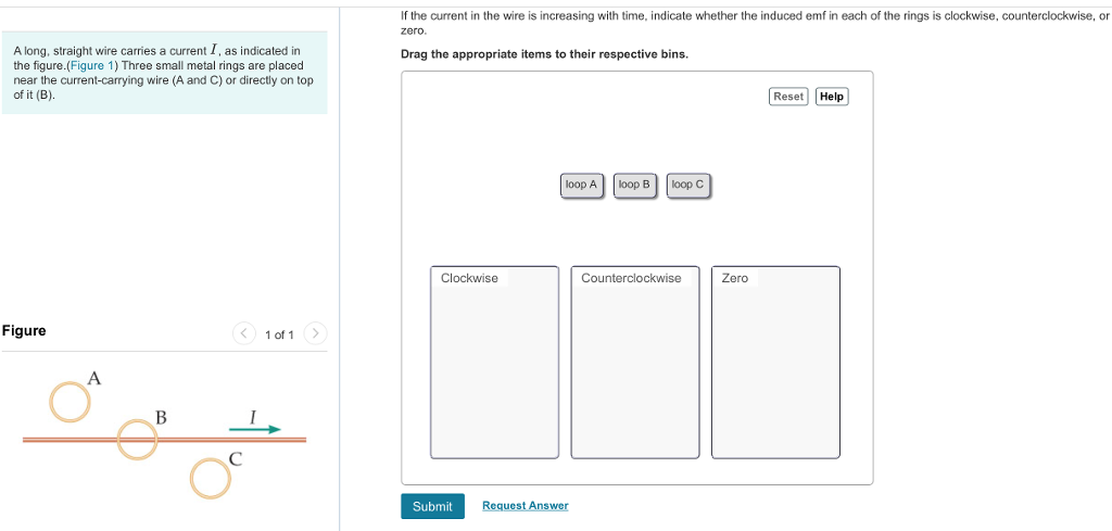 Solved If the current in the wire is increasing with time, | Chegg.com