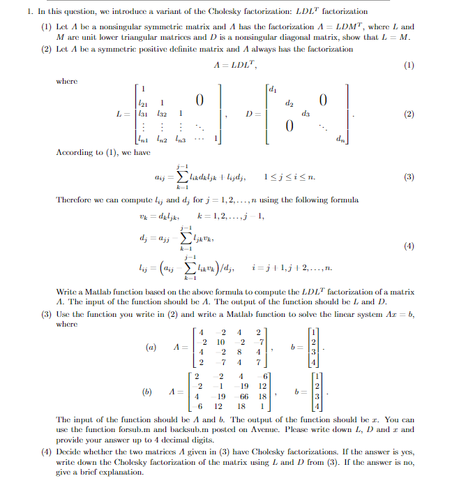 Solved 1 In This Question We Introduce A Variant Of The