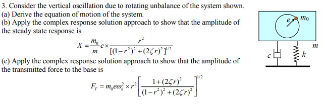 Solved 3. Consider the vertical oscillation due to rotating | Chegg.com