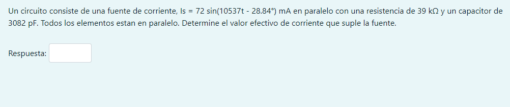 Solved by an EXPERT Un ﻿circuito consiste de ﻿una fuente de ﻿corriente, | Chegg.com