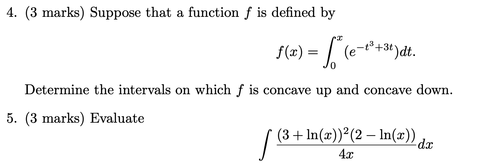 Solved 4. (3 marks) Suppose that a function f is defined by | Chegg.com