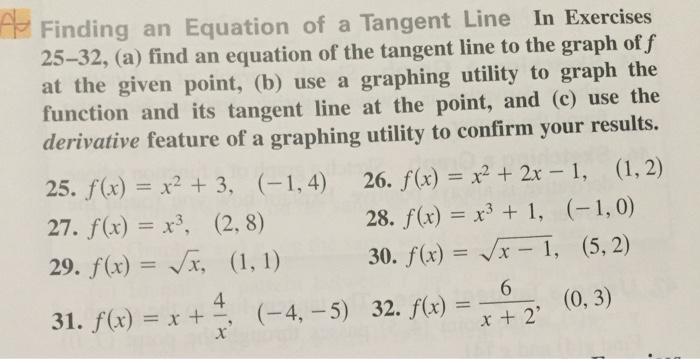 Solved Finding an Equation of a Tangent Line In Exercises | Chegg.com