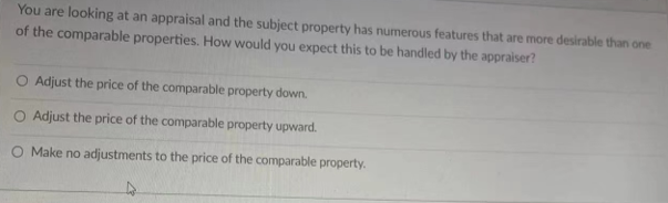 Solved You are looking at an appraisal and the subject | Chegg.com