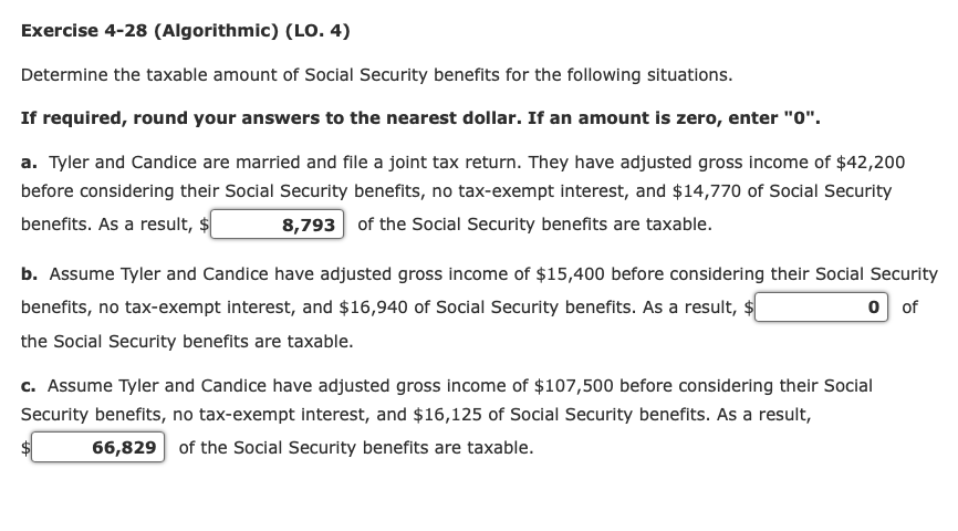 Solved Exercise 4-28 (Algorithmic) (LO. 4)Determine the | Chegg.com