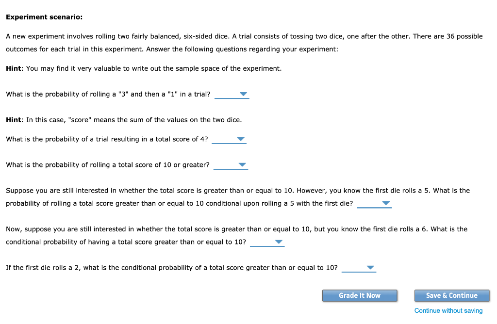 Solved Experiment scenario: A new experiment involves | Chegg.com